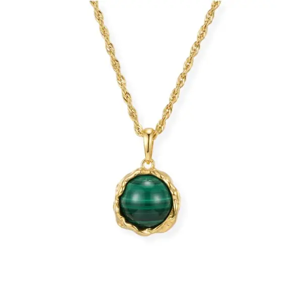 MARTINA ROZENBERG SMIRA JEWELRY Alba Necklace With Malachite And - Gold