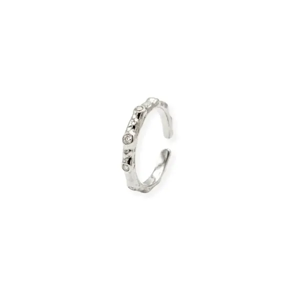 MARTINA ROZENBERG SMIRA JEWELRY Pedra" Ring With Cubic Zirconia In Sterling - Silver
