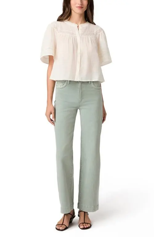 Paige Pasadena Woven Shirt With Lace Insets