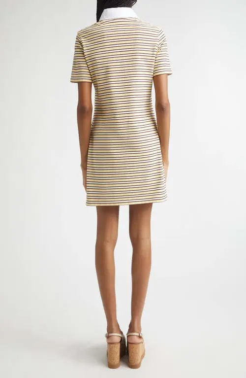 Stella McCartney Embroidered Crest Stripe Polo Dress