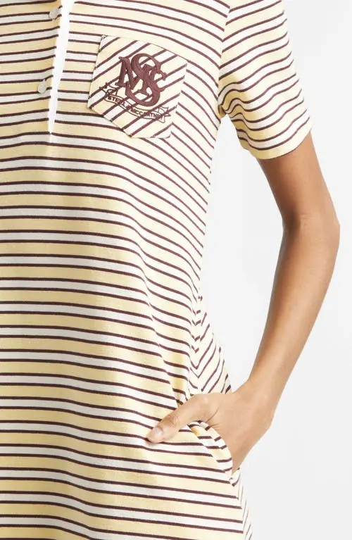 Stella McCartney Embroidered Crest Stripe Polo Dress