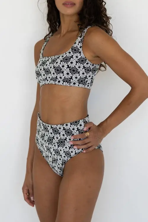 Geode Swimwear Daisy High Waisted Bikini Bottoms