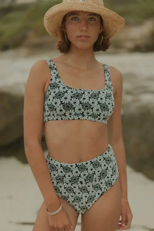 Geode Swimwear Daisy High Waisted Bikini Bottoms