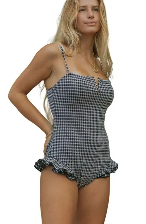 Geode Swimwear Caroline One Piece Swimsuit - Black
