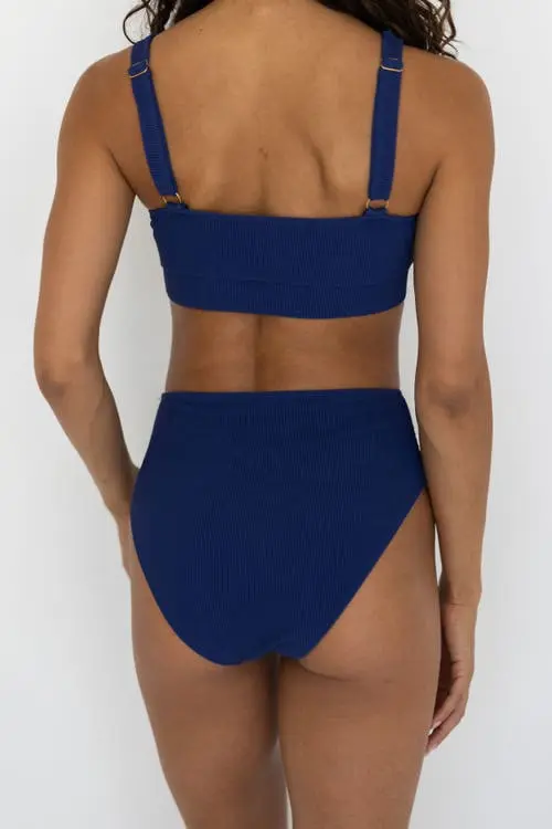 Geode Swimwear Capri High-waisted Bikini Bottoms