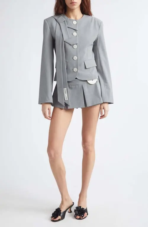 Sandy Liang Briar Tie Stretch Suiting Jacket