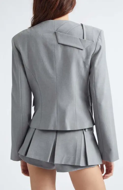 Sandy Liang Briar Tie Stretch Suiting Jacket