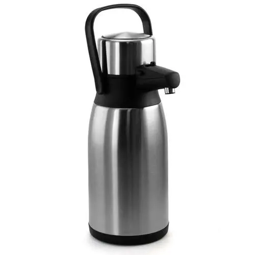 MEGACHEF 3.17 Quart Stainless Steel Airpot Hot Water Dispenser For Coffee And Tea - Silver