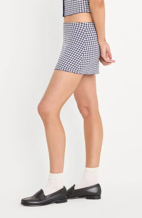 Good American The Keepsake Gingham Miniskirt