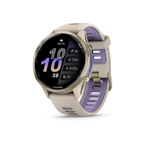 GARMIN Forerunner 970 Smartwatch With Amoled Display And Titanium Bezel - French Gray/translucent Indigo