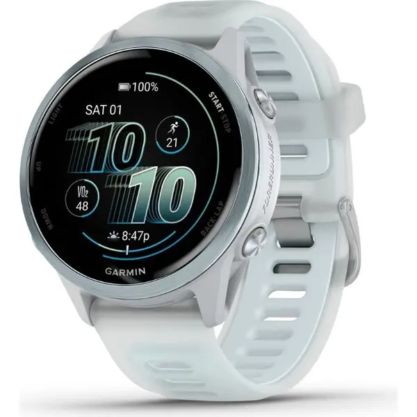 GARMIN Forerunner 570 42mm Watch With Amoled Display - Whitestone/cloud Blue