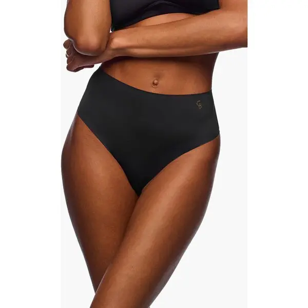Cosabella Lisciante High Waist Bikini Bottom - Black