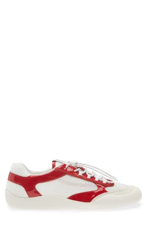Prada Speedrock Mixed Media Sneakers - Rosso