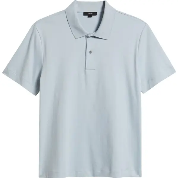 Vince Peach Cotton Jersey Polo Shirt - Playa Blue