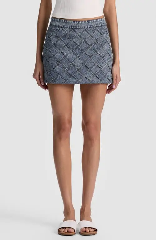 Alice + Olivia Rubi Woven Denim Mini Skirt