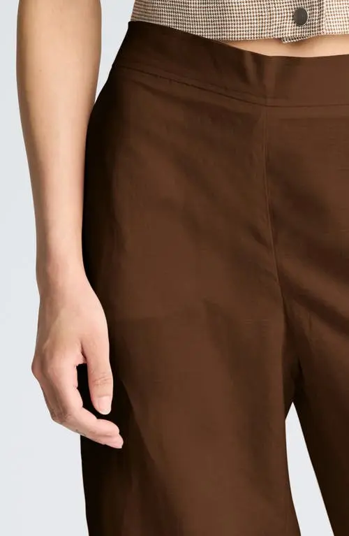 KENNETH COLE Linen Blend Wide Leg Pull-on Pants