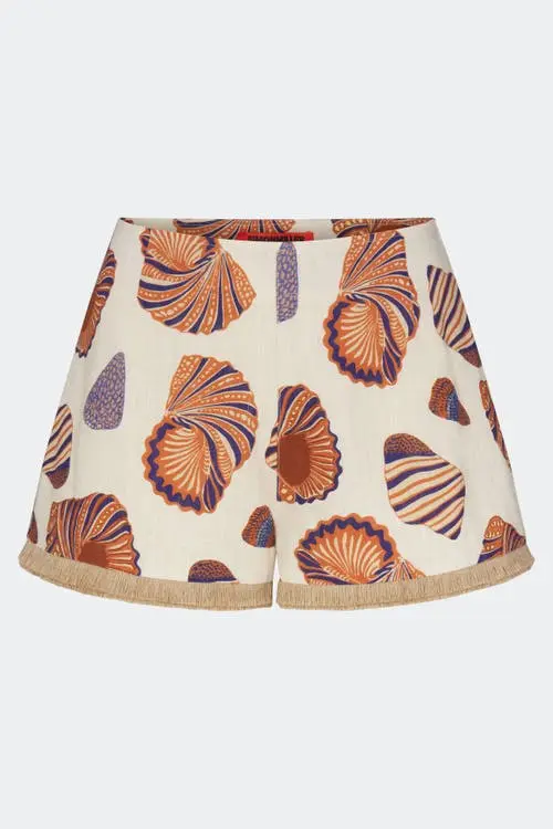 SIMONMILLER Mina Linen Fringe Shorts