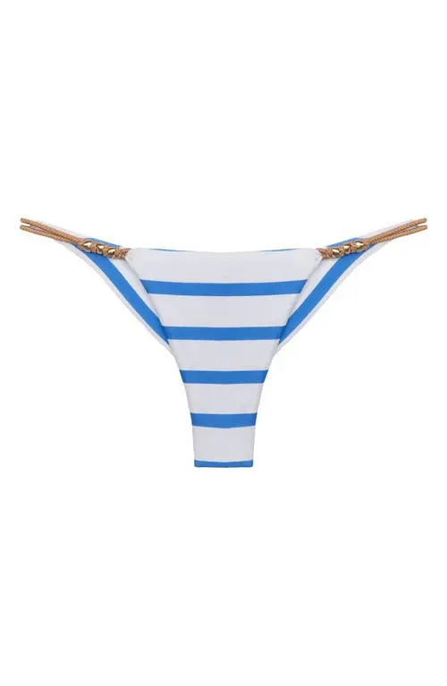 VIX PAULA HERMANNY Paige Striped Bikini Bottoms - Blue Multi