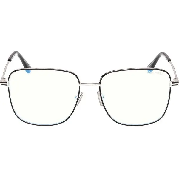 TOM FORD Square Optical Eyeglasses - Shiny Black Enamel/palladium