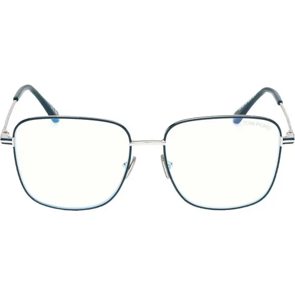 TOM FORD Square Optical Eyeglasses - Shiny Teal Enamel/palladium