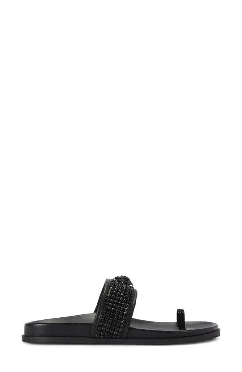 Kurt Geiger Embellished Slide Sandals - Black