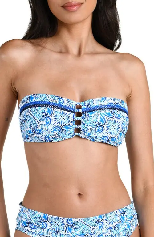 La Blanca Costa Azul Bandeau Bikini Top - Blue