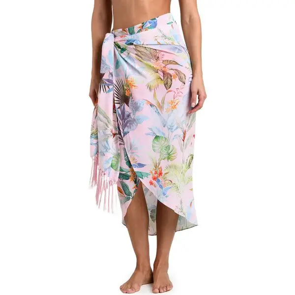 L'Agence Palm Colorful Cover-up Pareo - Pink Multi