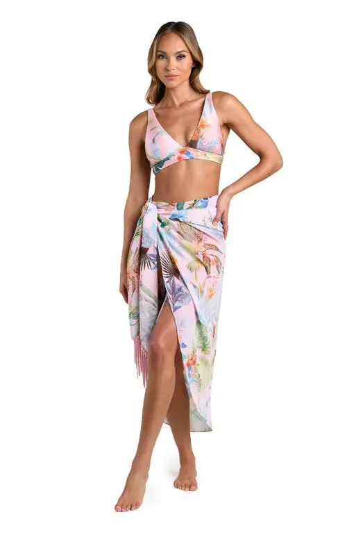L'AGENCE Palm Colorful Cover-up Pareo