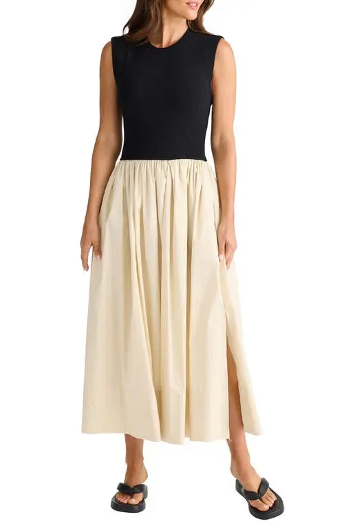 BRAVE+TRUE Daphne Sleeveless Dress - Ecru/black