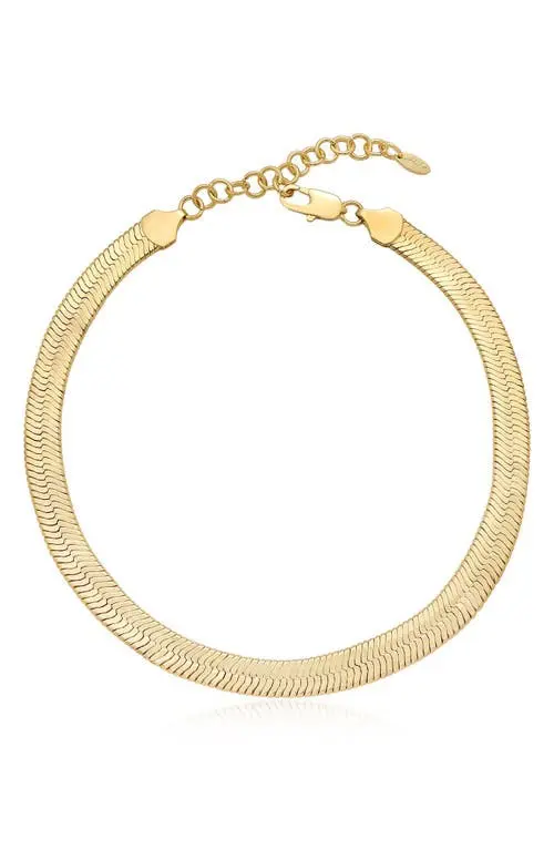 Ettika Wide Snake Chain Necklace - Gold