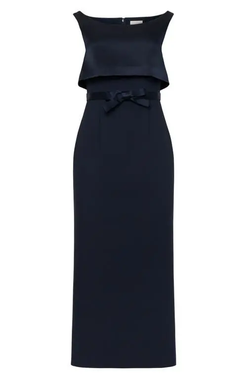 Cinq À Sept Mila Overlay Detail Column Dress