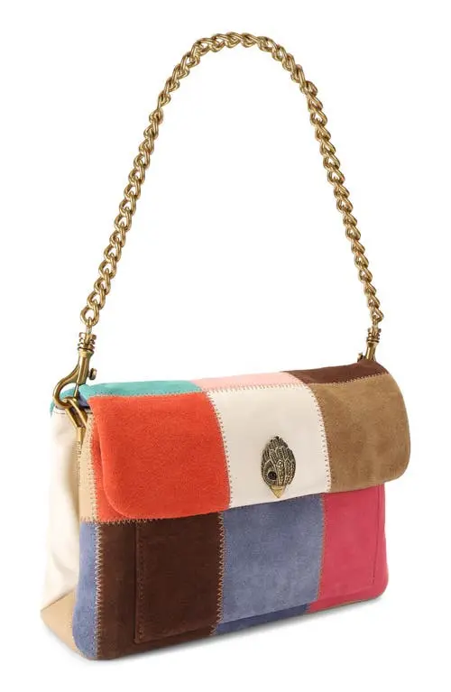 Kurt Geiger Celia Shoulder Bag With Embellished Eagle Head Clasp - Brown Multi