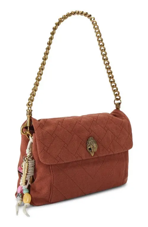 Kurt Geiger Celia Shoulder Bag With Embellished Eagle Head Clasp - Rust