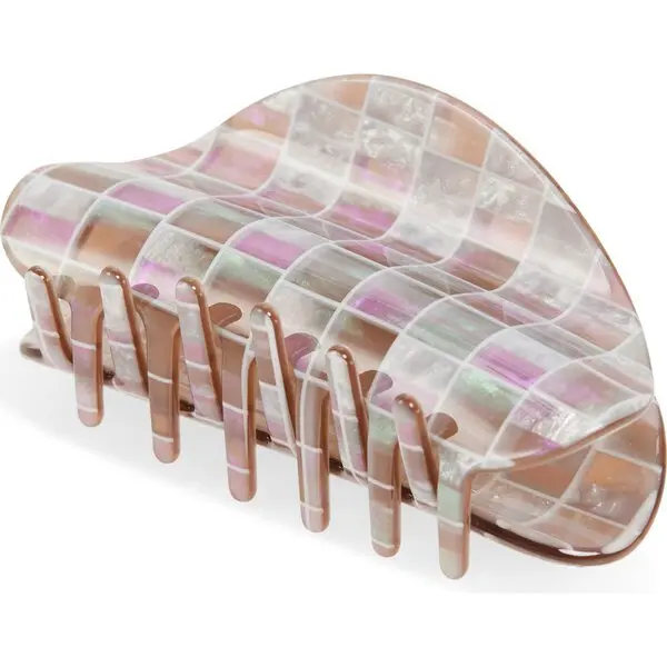 MACHETE Check Crescent Claw Clip - Tortoise Checker