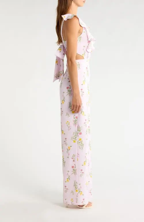 SUGARLIPS Floral Print Ruffle Jumpsuit