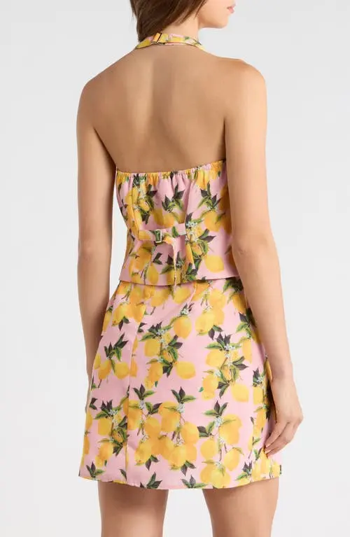 SUGARLIPS Halter Vest With Lemon Print
