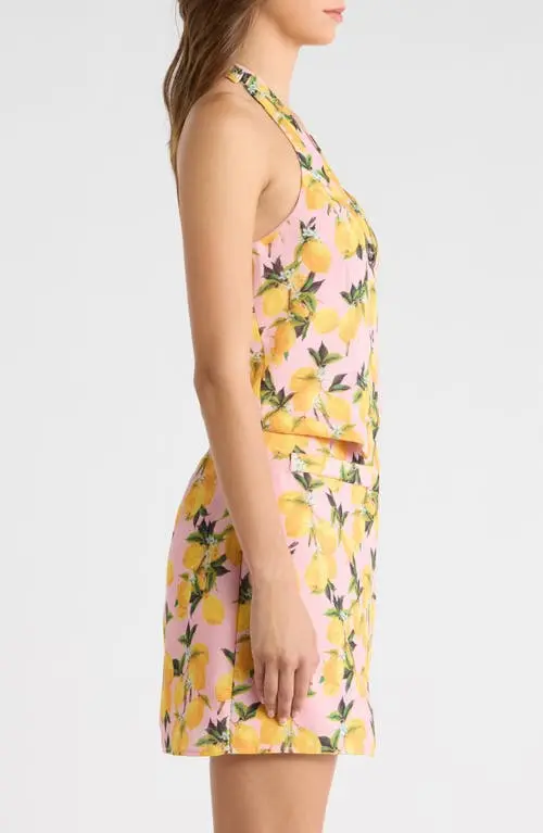 SUGARLIPS Halter Vest With Lemon Print