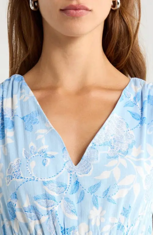 SUGARLIPS Seraphina Floral Print Ruffle Hem Maxi Dress