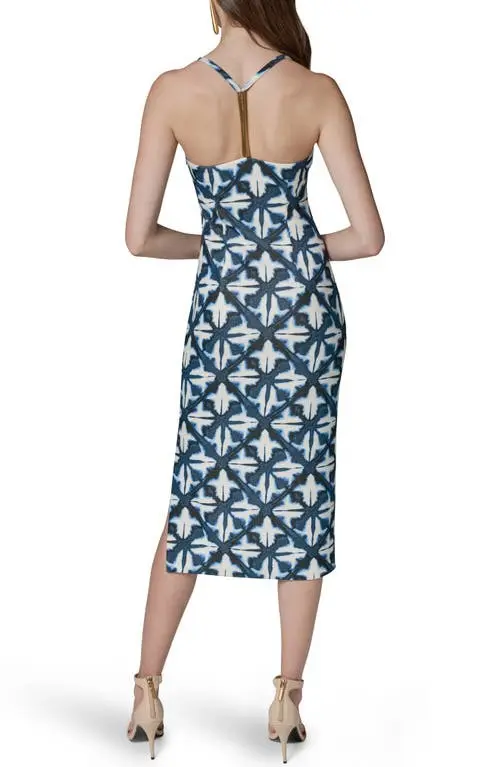 Donna Karan New York Printed Midi Sheath Dress