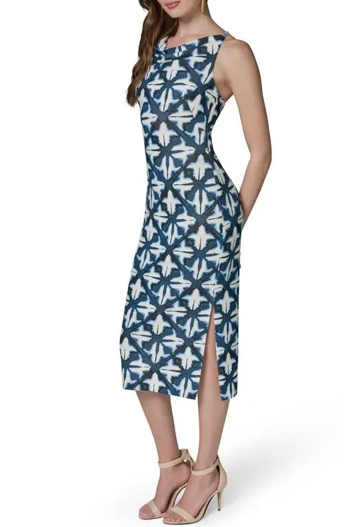 Donna Karan New York Printed Midi Sheath Dress