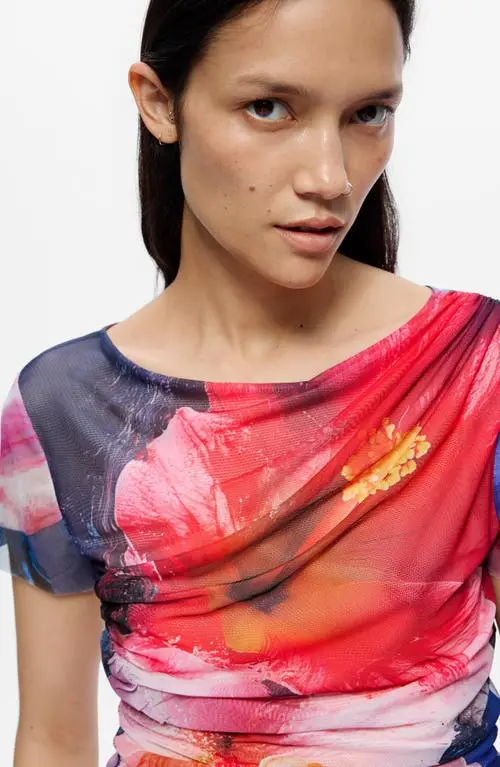 Desigual Floral Print Graphic T-shirt