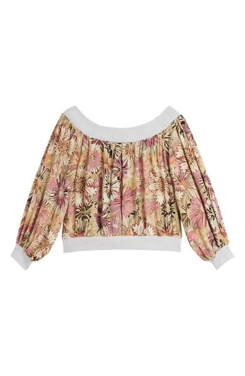 Desigual Off-the-shoulder Floral Print Top