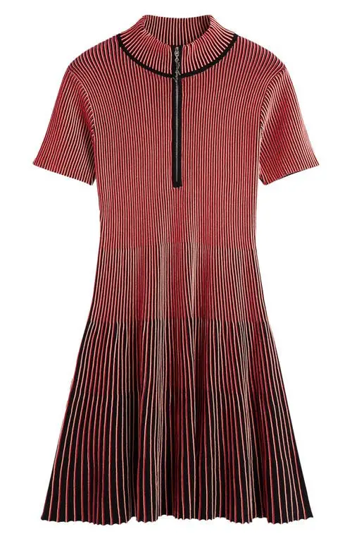 Desigual Stripe Mini Dress - Red