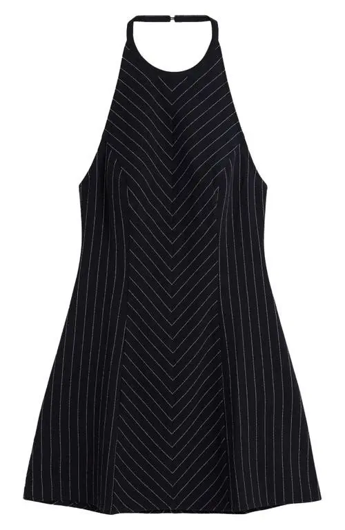 Desigual Halterneck Chevron Mini Dress