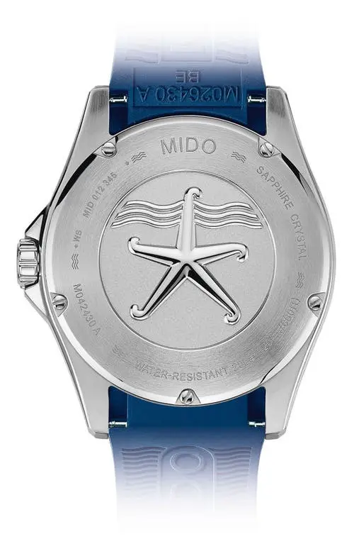 MIDO Ocean Star 200c Automatic Stainless Steel And Rubber Strap Watch