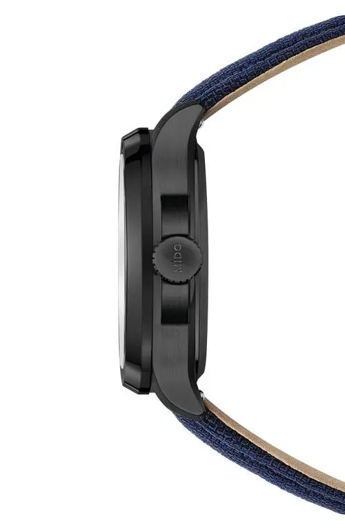 MIDO Multifort Tv Big Date Automatic Strap Watch - Blue
