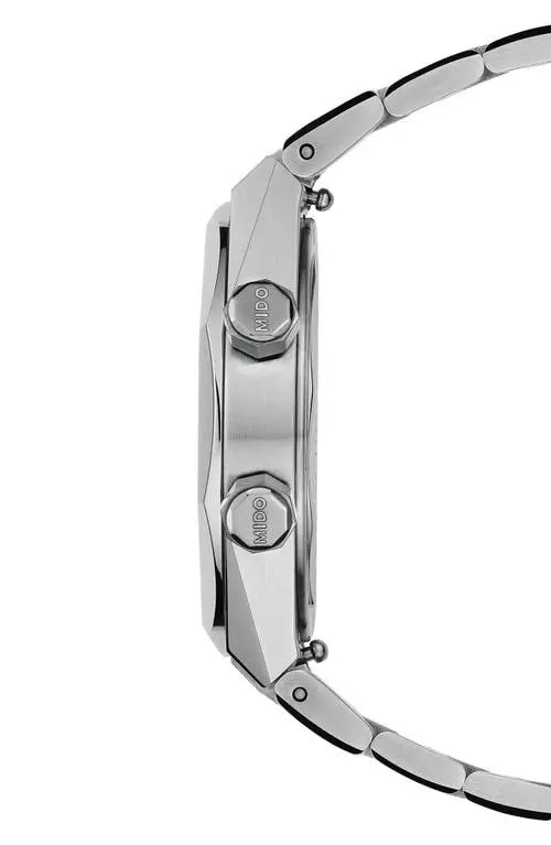 MIDO Multifort 8 Two Crowns Automatic Stainless Steel Bracelet Watch - Grey