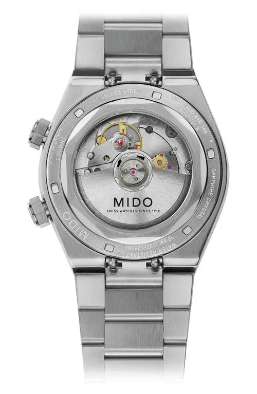 MIDO Multifort 8 Two Crowns Automatic Stainless Steel Bracelet Watch - Grey