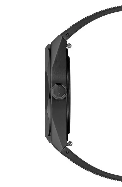 MIDO Multifort 8 One Crown Automatic Rubber Strap Watch - Black