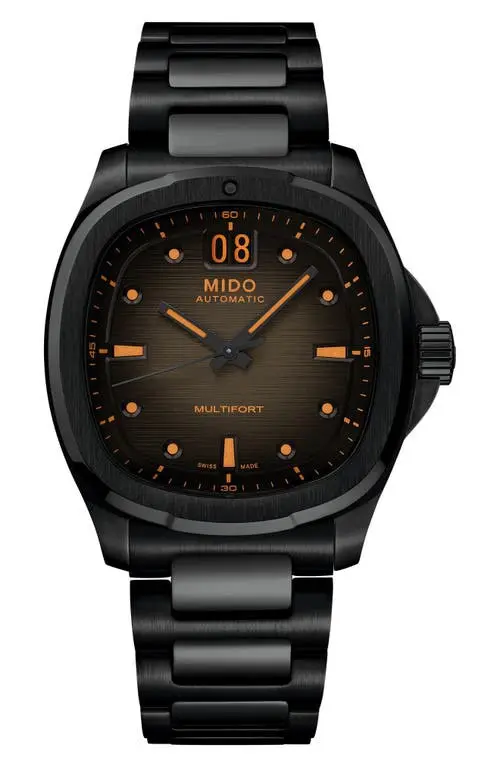 MIDO Multifort Tv Big Date Automatic Bracelet Watch - Black
